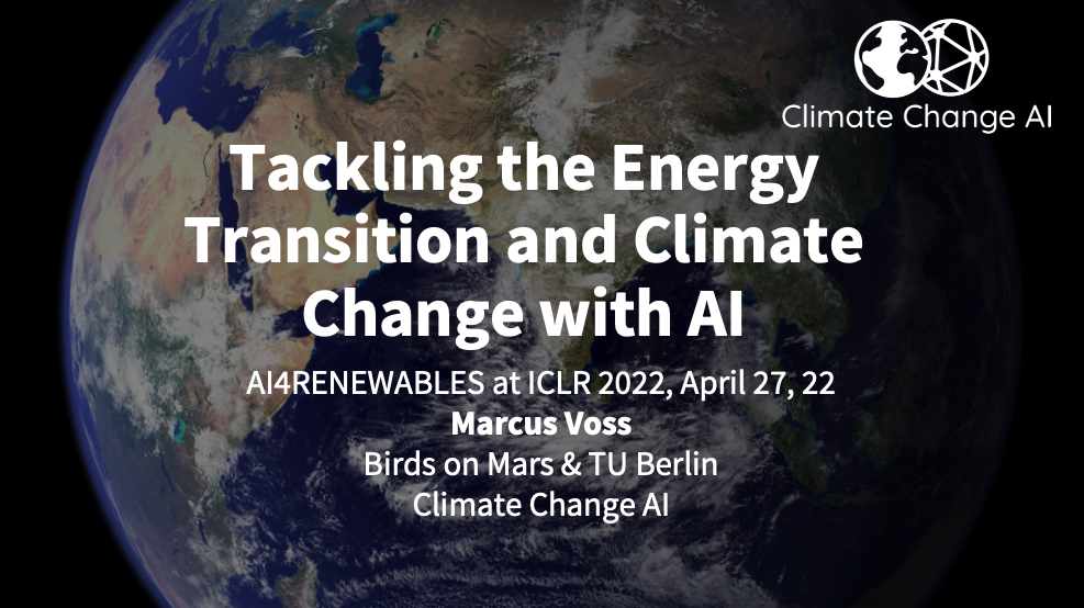 Tackling the Energy Transition and Climate Change with AI | Marcus Voss